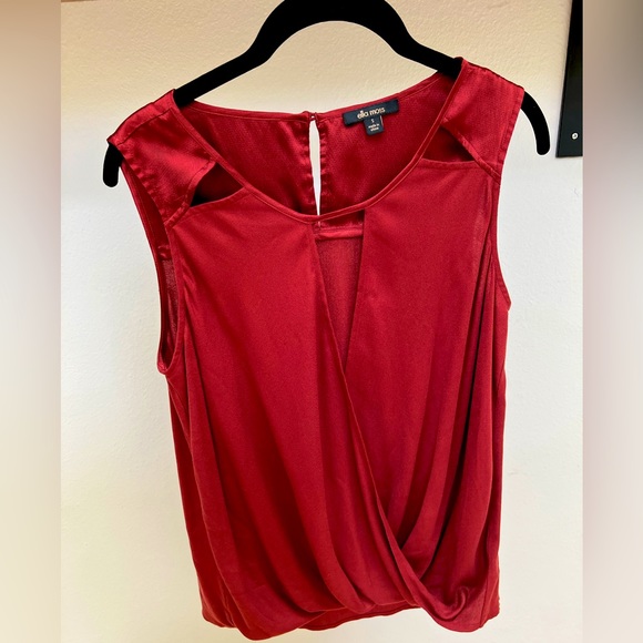 Ella Moss | Tops | Ella Moss Deep Red Draping Top With Cutouts | Poshmark